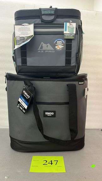 (2) COOLERS - IGLOO & AZ PRO - Earl's Auction Company