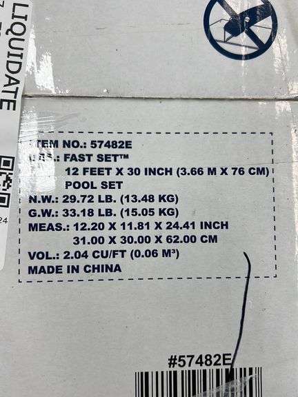 BESTWAY 12FT FAST SET FILL & RISE POOL IN BOX - Earl's Auction Company