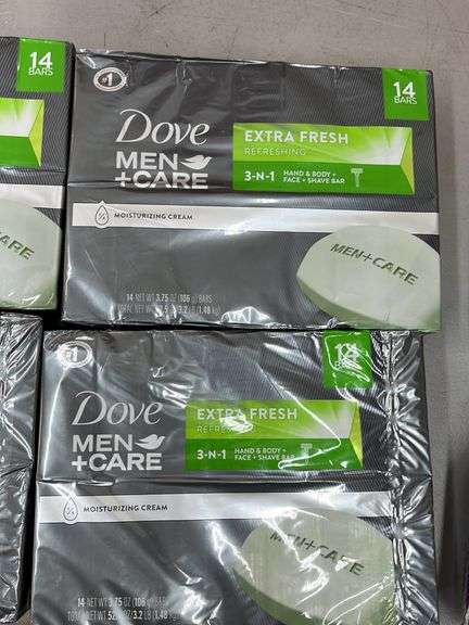 (4) PACKS OF DOVE MENS BODY WASH BARS - Earl's Auction Company