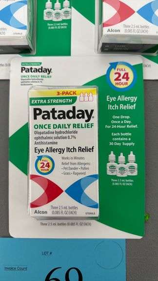 (5) PACKS OF PATADAY EYE ALLERGY ITCH RELIEF - Earl's Auction Company