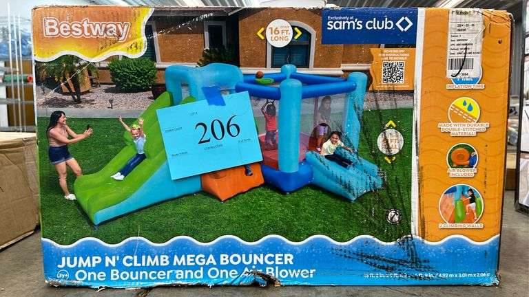 BESTWAY JUMP N CLIMB MEGA BOUNCER IN BOX - Earl's Auction Company