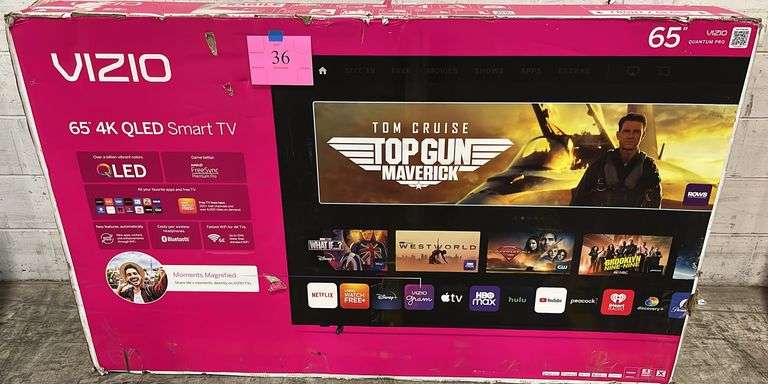 VIZIO 65" 4K QLED SMART TV IN BOX - Earl's Auction Company