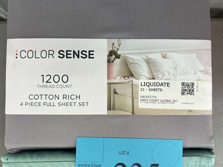 (3) FULL SIZE SHEET SETS - COLOR SENSE & MM - Earl's Auction Company