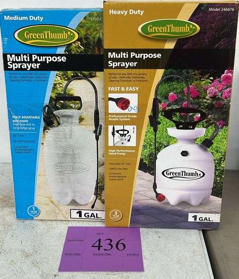 (2) GREENTHUMB MULTI PURPOSE SPRAYERS IN BOXES - Earl's Auction Company