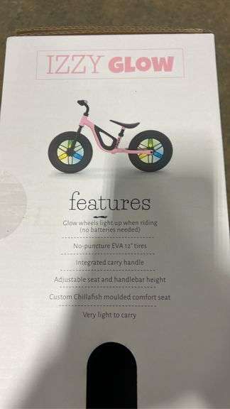 IZZY GLOW 12" BALANCE BIKE WITH LIGHT-UP WHEELS IN BOX - PINK - Earl's ...