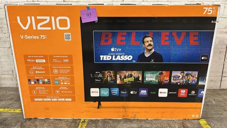 VIZIO 75" V-SERIES 4K SMART TV IN BOX - Earl's Auction Company