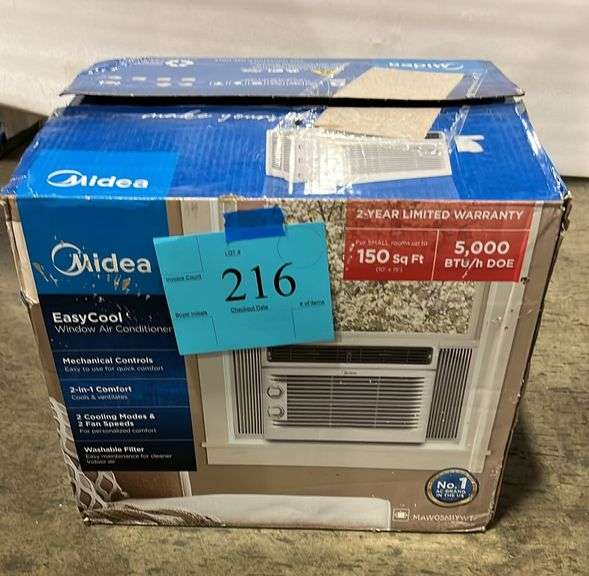 MIDEA WINDOW AIR CONDITIONER IN BOX - Earl's Auction Company