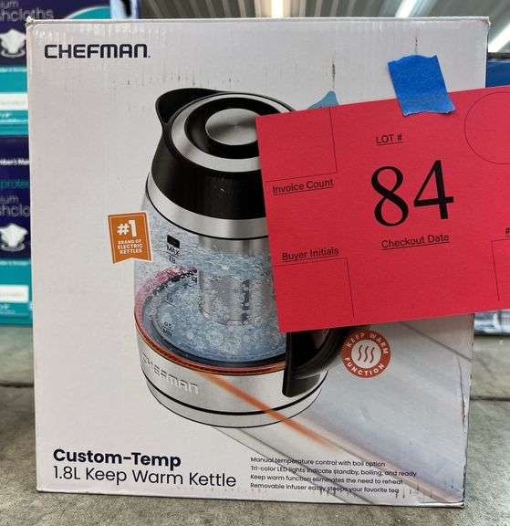 CHEFMAN 1.8L KEEP WARM KETTLE IN BOX - Earl's Auction Company