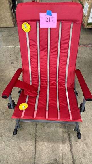 PORTABLE ROCKING CHAIR - RED - Earl's Auction Company