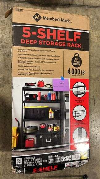 (2) 5 SHELF DEEP STORAGE RACKS IN BOXES - Earl's Auction Company