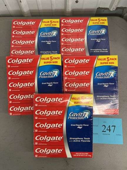 (5) PACKS OF COLGATE TOOTHPASTE - Earl's Auction Company
