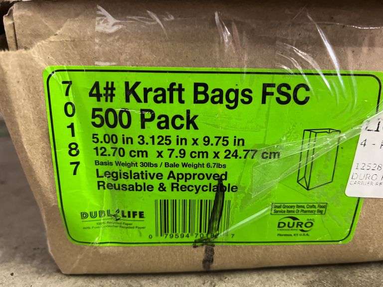 (5) PACKS OF KRAFT PAPER BAGS - Earl's Auction Company