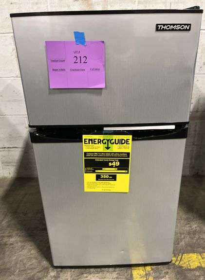 THOMSON 3.1CU FT STAINLESS REFRIGERATOR - Earl's Auction Company