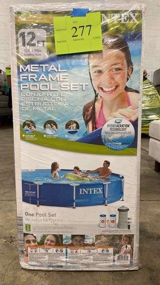INTEX 12FT METAL FRAME POOL SET IN BOX - Earl's Auction Company