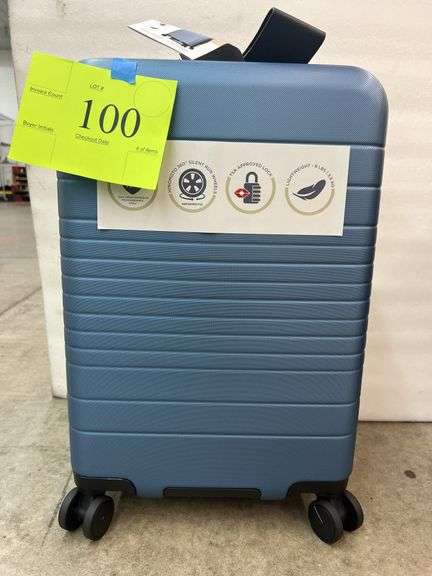 HARDSHELL ROLLING CARRY ON LUGGAGE - BLUE - Earl's Auction Company