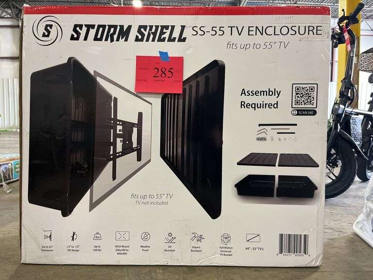 STORM SHELL 55" TV ENCLOSURE IN BOX - Earl's Auction Company