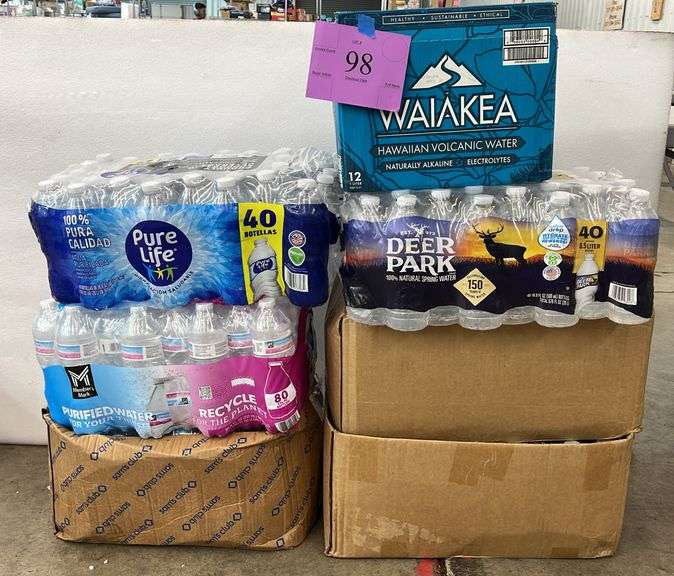 (7) PACKS OF ASSORTED BOTTLED WATER - SEE PHOTOS - Earl's Auction Company