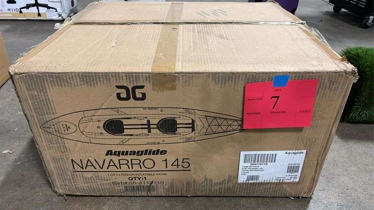 AQUAGLIDE NAVARRO 145 INFLATABLE KAYAK IN BOX - Earl's Auction Company