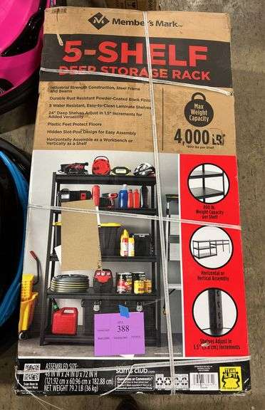 (2) 5 SHELF DEEP STORAGE RACKS IN BOXES - Earl's Auction Company