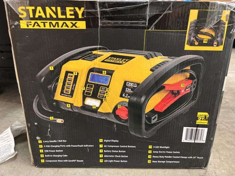 STANLEY FATMAX POWER & AIRMASTER COMPRESSOR/INFLATOR IN BOX - Earl's ...