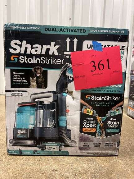 SHARK STAIN STRIKER CARPET CLEANER IN BOX - Earl's Auction Company