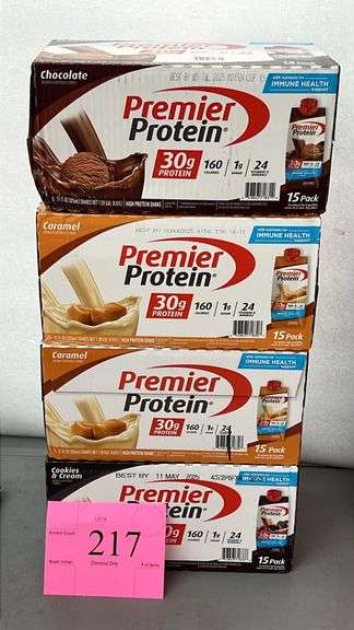 (4) BOXES OF PREMIER PROTEIN SHAKES - Earl's Auction Company
