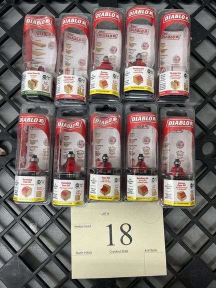 (10) DIABLO ROUTER BITS - Earl's Auction Company