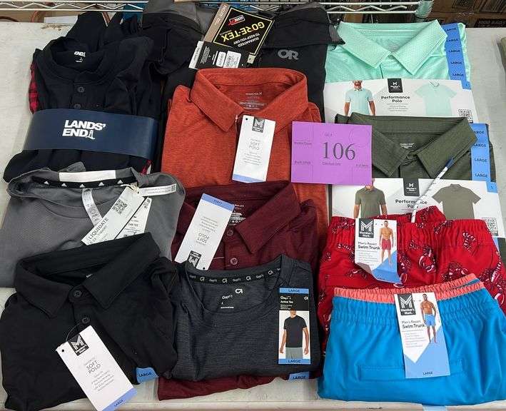 11PC MENS CLOTHING LOT - SIZE L - Earl's Auction Company