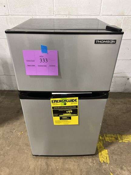 THOMSON 3.1CU FT STAINLESS REFRIGERATOR - Earl's Auction Company