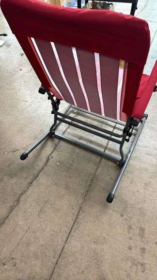 PORTABLE ROCKING CHAIR - RED - Earl's Auction Company