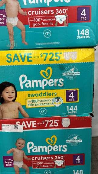 (3) BOXES OF DIAPERS SIZE 4 - Earl's Auction Company