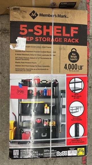 (1) 5 SHELF DEEP STORAGE RACK IN BOX - Earl's Auction Company