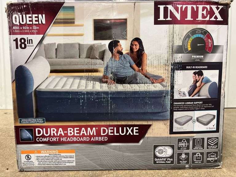 AS IS - (2) INTEX QUEEN SIZE DURA BEAM AIRBEDS IN BOXES - Earl's Auction Company