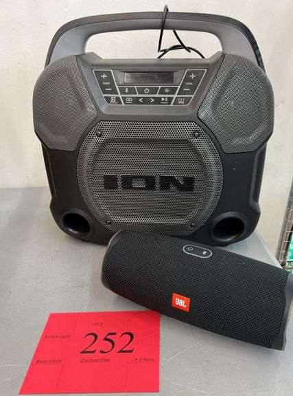 ION BLUETOOTH SPEAKER & JBL CHARGE ESSENTIAL SPEAKER - Earl's Auction ...