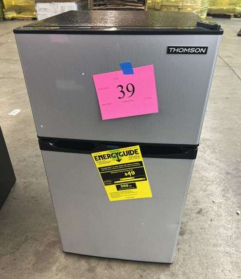 THOMSON 3.1CU FT STAINLESS REFRIGERATOR - Earl's Auction Company