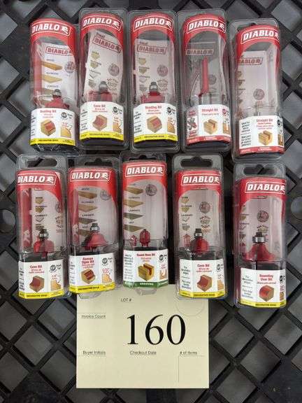 (10) DIABLO ROUTER BITS - Earl's Auction Company