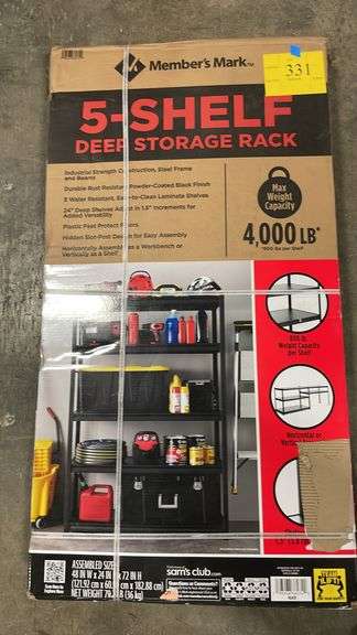 5 SHELF DEEP STORAGE RACK IN BOX - Earl's Auction Company