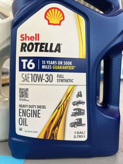 (3) JUGS OF SHELL ROTELLA DIESEL ENGINE OIL - Earl's Auction Company