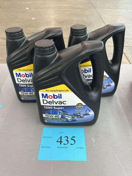 (3) JUGS OF MOBIL DELVAC DIESEL ENGINE OIL - Earl's Auction Company