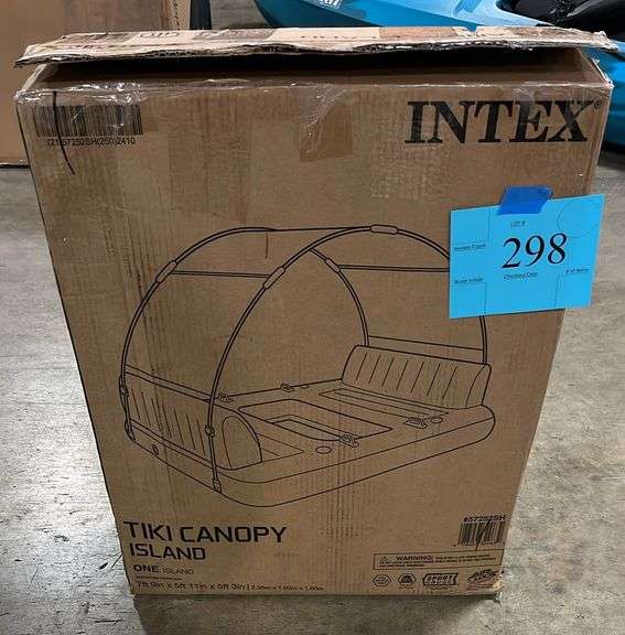INTEX TIKI CANOPY ISLAND IN BOX - Earl's Auction Company