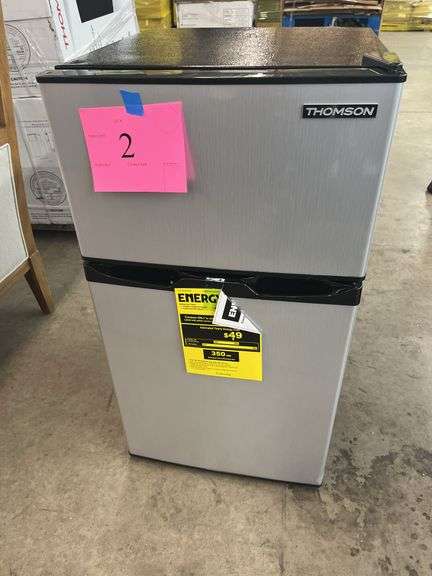 THOMSON 3.1CU FT STAINLESS REFRIGERATOR - Earl's Auction Company