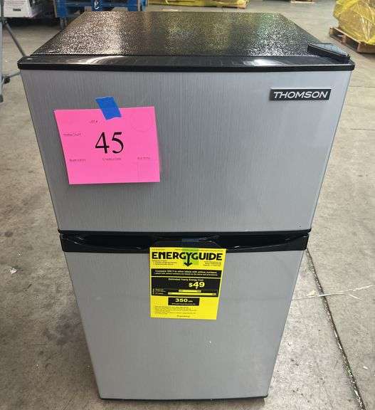 THOMSON 3.1CU FT STAINLESS REFRIGERATOR - Earl's Auction Company