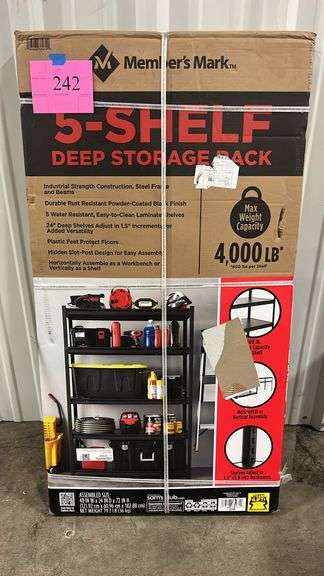 5 SHELF DEEP STORAGE RACK IN BOX - Earl's Auction Company