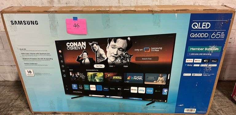 SAMSUNG 65" Q60DD QLED TV IN BOX - Earl's Auction Company