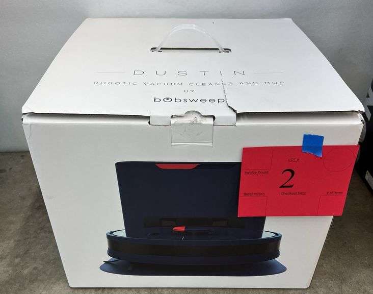 BOBSWEEP DUSTIN ROBOT VACUUM IN BOX - NAVY - Earl's Auction Company