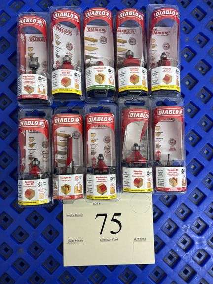 (10) DIABLO ROUTER BITS - Earl's Auction Company