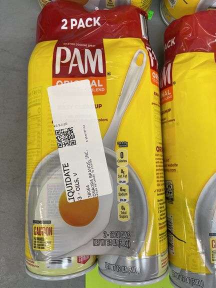 (16) BOTTLES OF PAM COOKING SPRAY - Earl's Auction Company