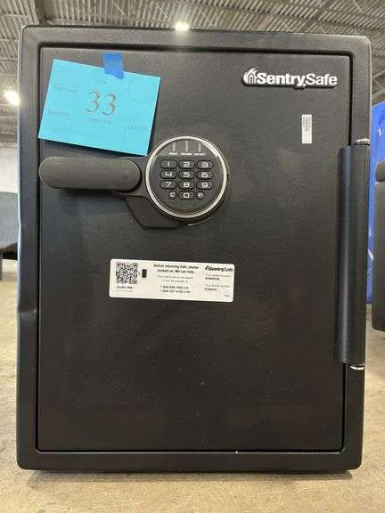 SENTRYSAFE FIRE SAFE W/ FACTORY COMBO - BLACK - Earl's Auction Company