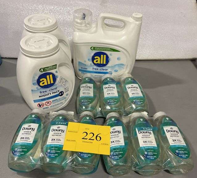 6PC LAUNDRY LOT - ALL DETERGENT & DOWNY RINSE - Earl's Auction Company