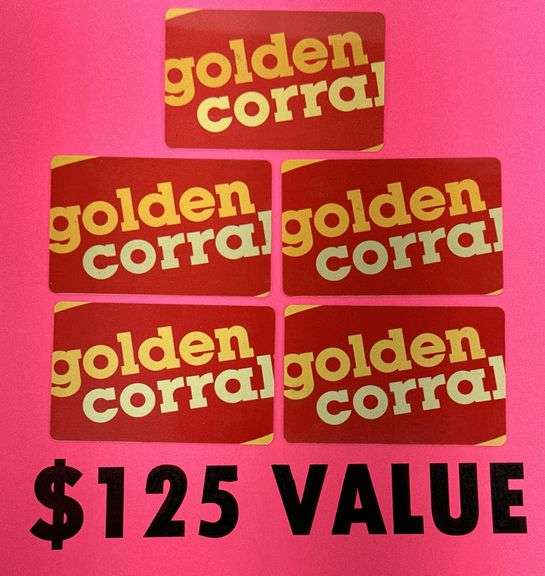 (5) GOLDEN CORRAL $25 GIFT CARDS ($125 TOTAL VALUE) - Earl's Auction ...